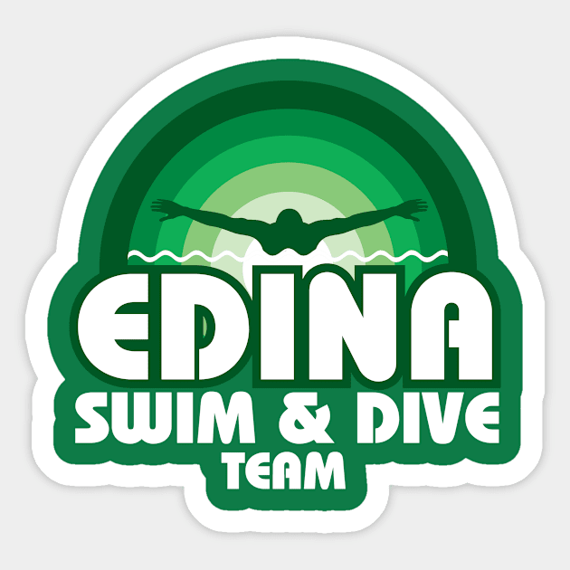 Edina Swim & Dive - Edina - Sticker | TeePublic